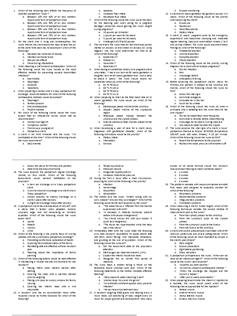 MCN TEST 4 Answer Key | PDF