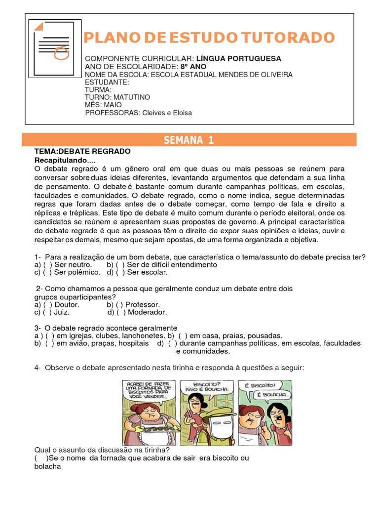 Pet Complementar - 8º Ano - Língua Portuguesa | PDF | Aprendizado