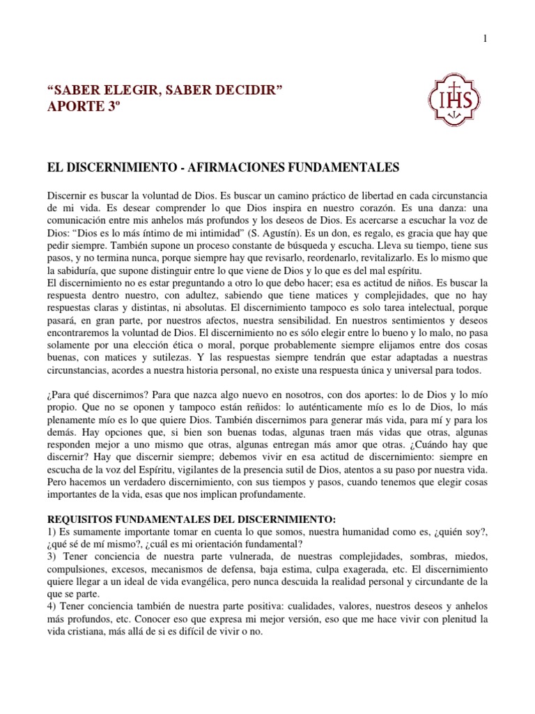 APORTE 3 - Consolacion y Desolacion, Ejercicio 3 | PDF | Dios | Amor