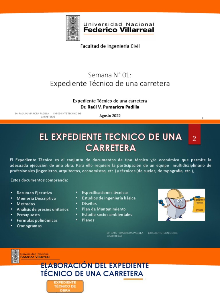 Expediente Tecnico de Una Carretera | PDF | Presupuesto | Ingeniero civil