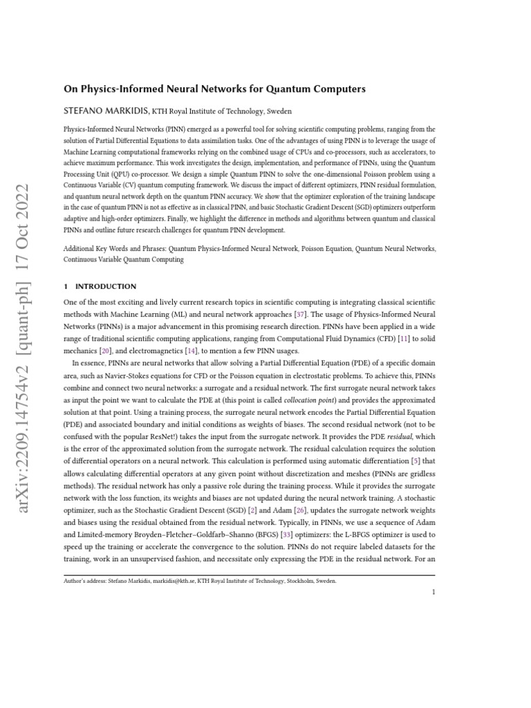 QC PINN | PDF | Applied Mathematics | Mathematics