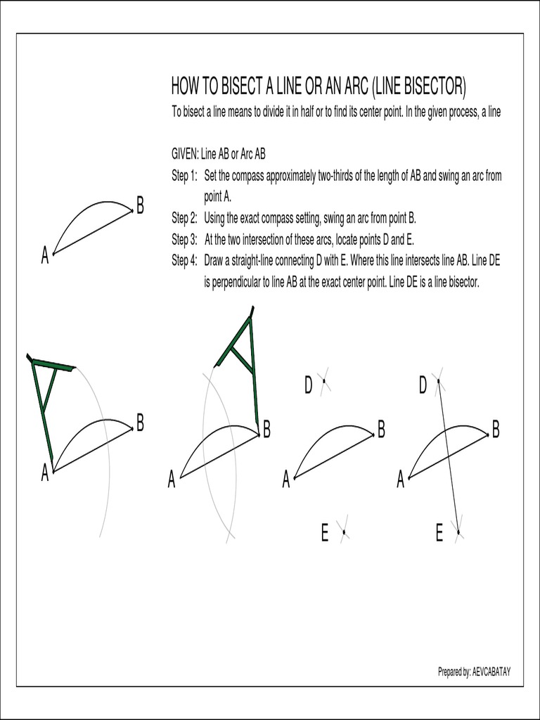 Bisecting Lines and Arcs Guide | PDF
