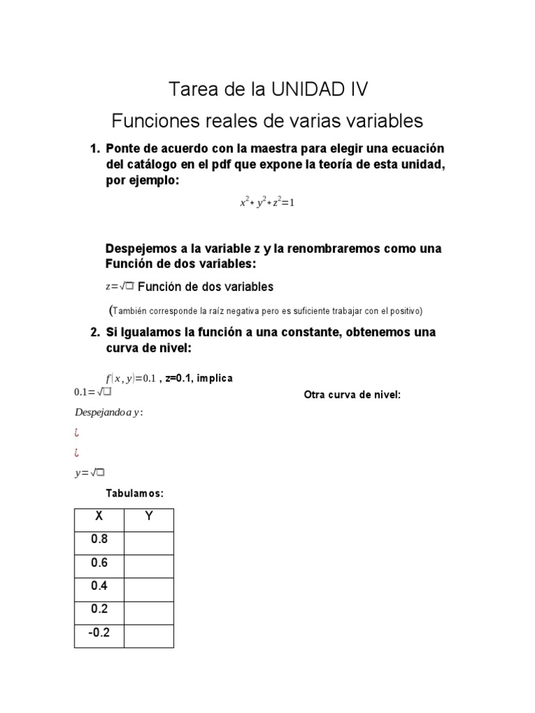 Tarea de La Unidad IV Funciones de Varias Variables | PDF | Degradado | Vector Euclidiano