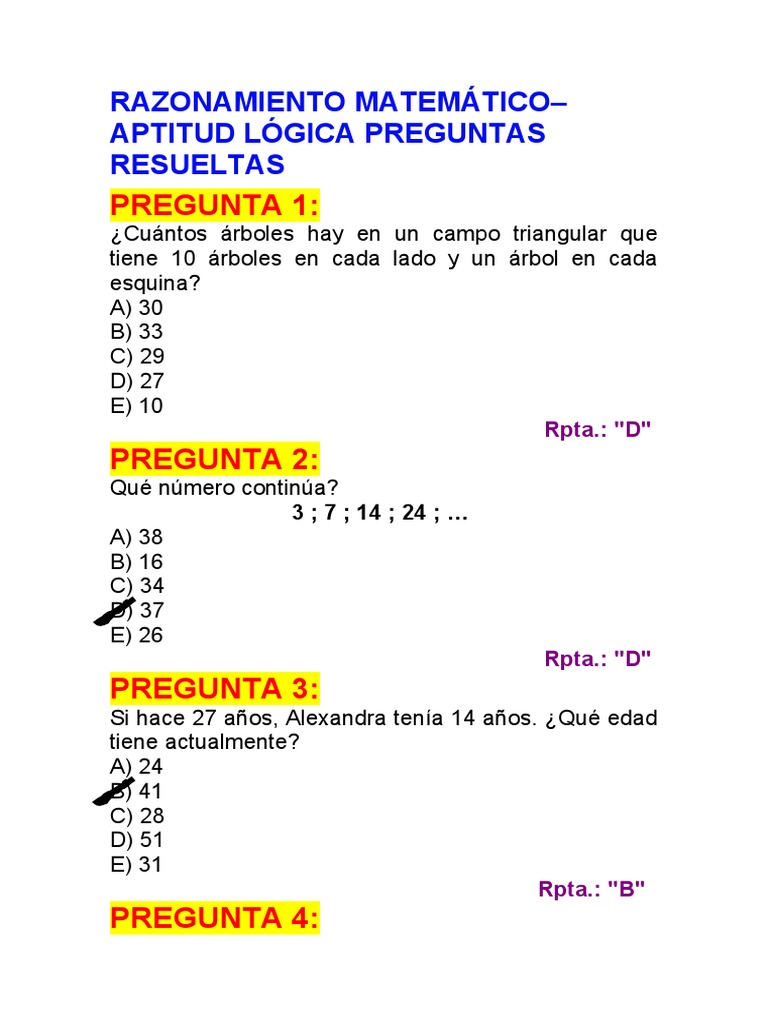 Pregunta 1:: Razonamiento Matemático - Aptitud Lógica Preguntas ...