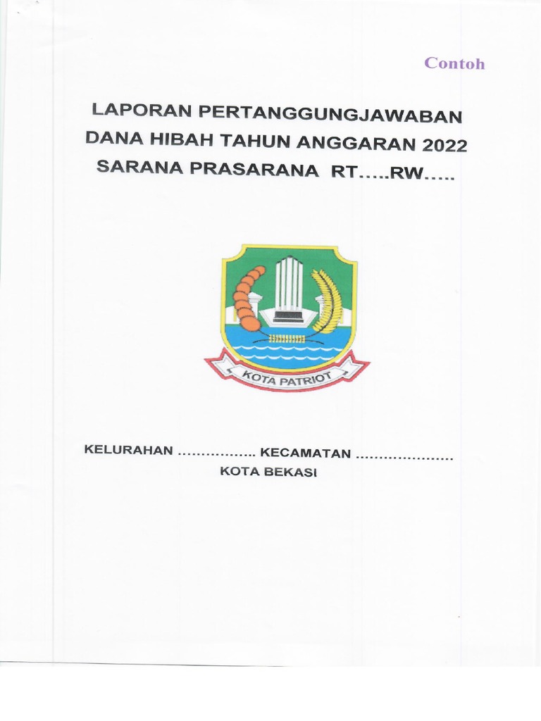Contoh LPJ RT | PDF