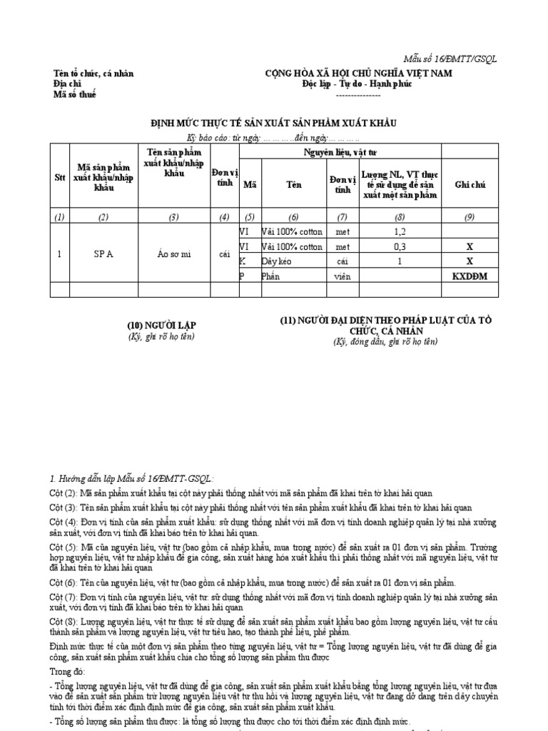 Mau So 16docx681 | PDF