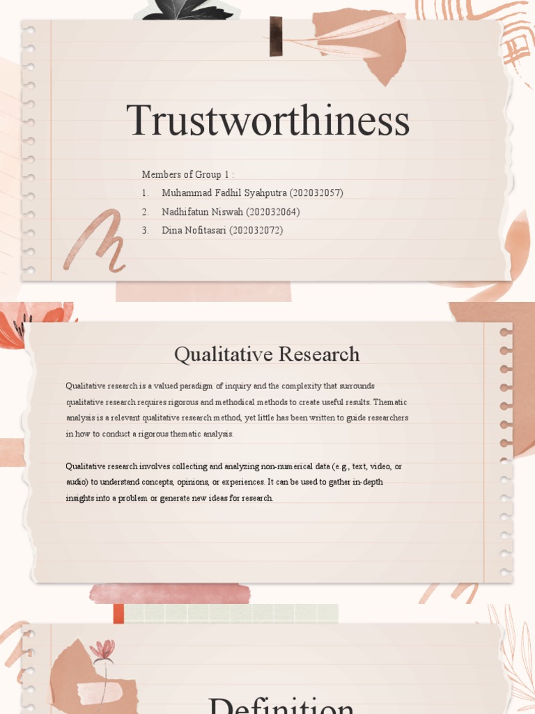 Trustworthiness | PDF | Qualitative Research | Data
