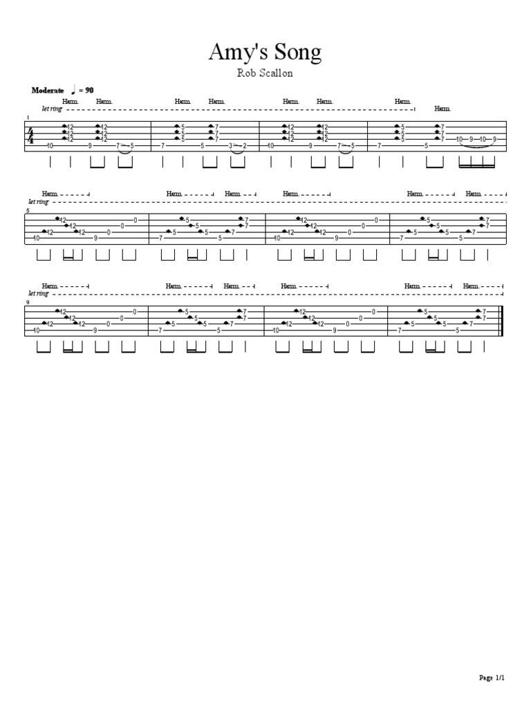 Amy's Song by Rob Scallon | PDF
