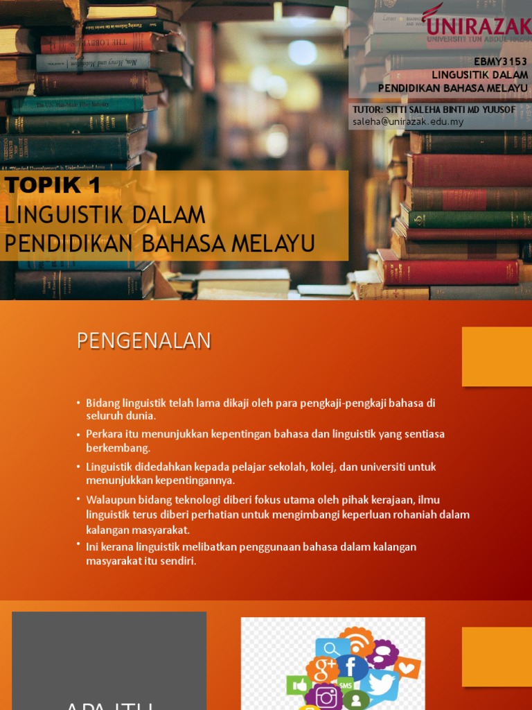 Topik 1 Pengenalan Linguistik | PDF