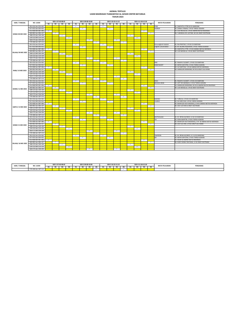 Jadwal Um 2023 Baru | PDF