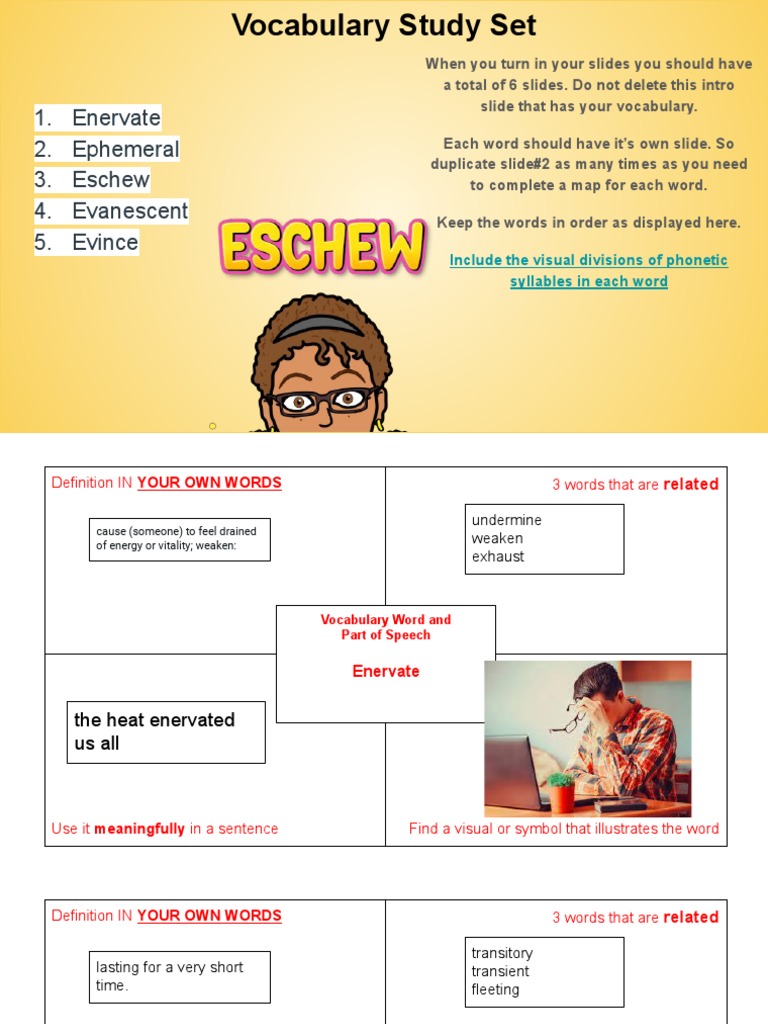 Vocab Slides Week 9 | PDF