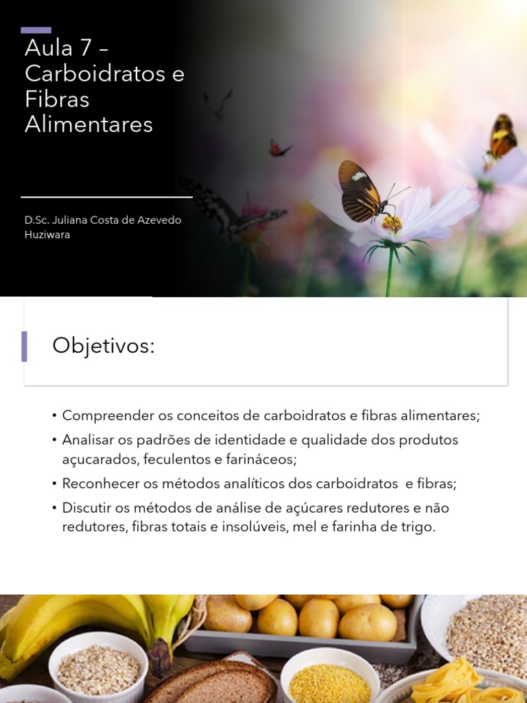 Aula 7 - Carboidratos e Fibras Alimentares | PDF