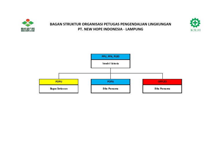 Contoh Bagan Struktur Organisasi Petugas Lingkungan | PDF