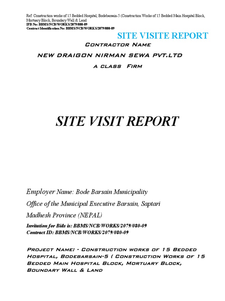 Final Site Visite Report | PDF | Occupational Safety And Health | Safety