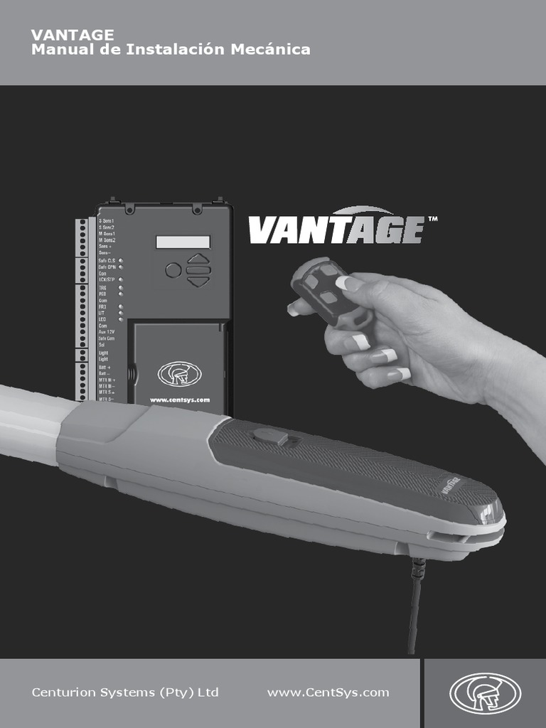 CENTURION SYSTEMS VANTAGE 400 Manual | PDF
