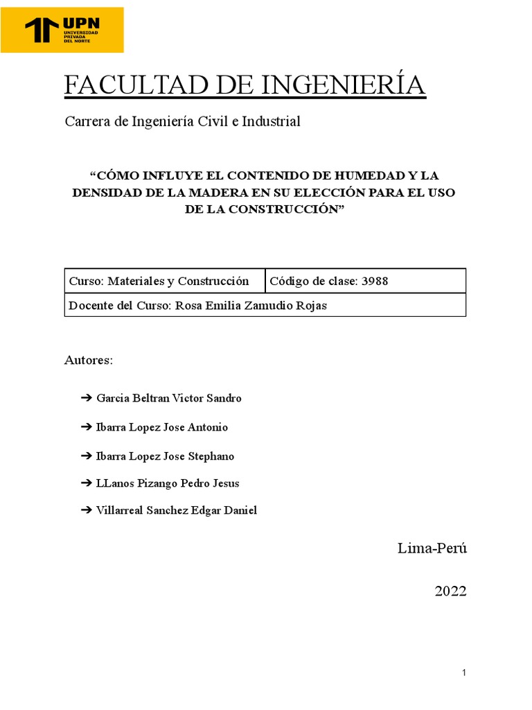 Examen t2 - Materiales de Construcción - Grupo#4 | PDF