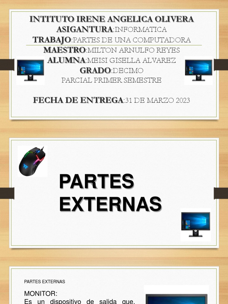 Partes Externas e Internas de Computadora | PDF | Periférico | Hardware ...