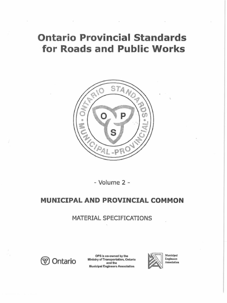 OPSS Municipal Material Specifications Update | PDF | Precast Concrete ...