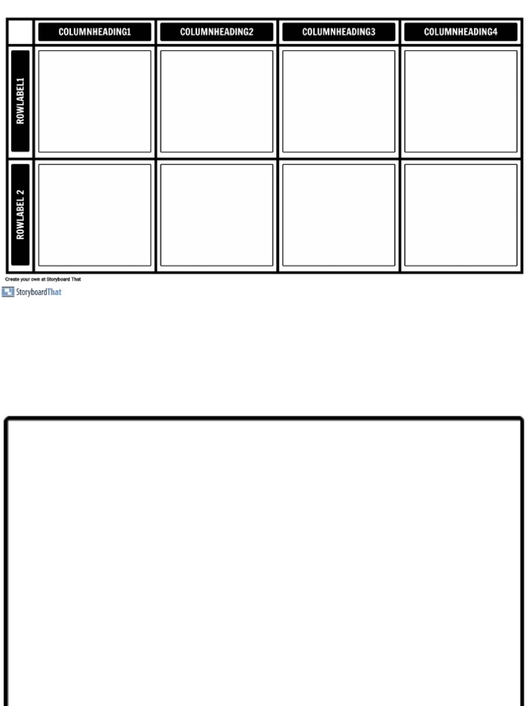 Blank 2x4 Chart With Headings Template | PDF