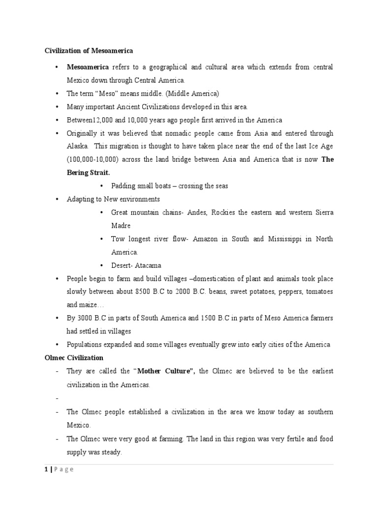 Civilization of Mesoamerica | PDF