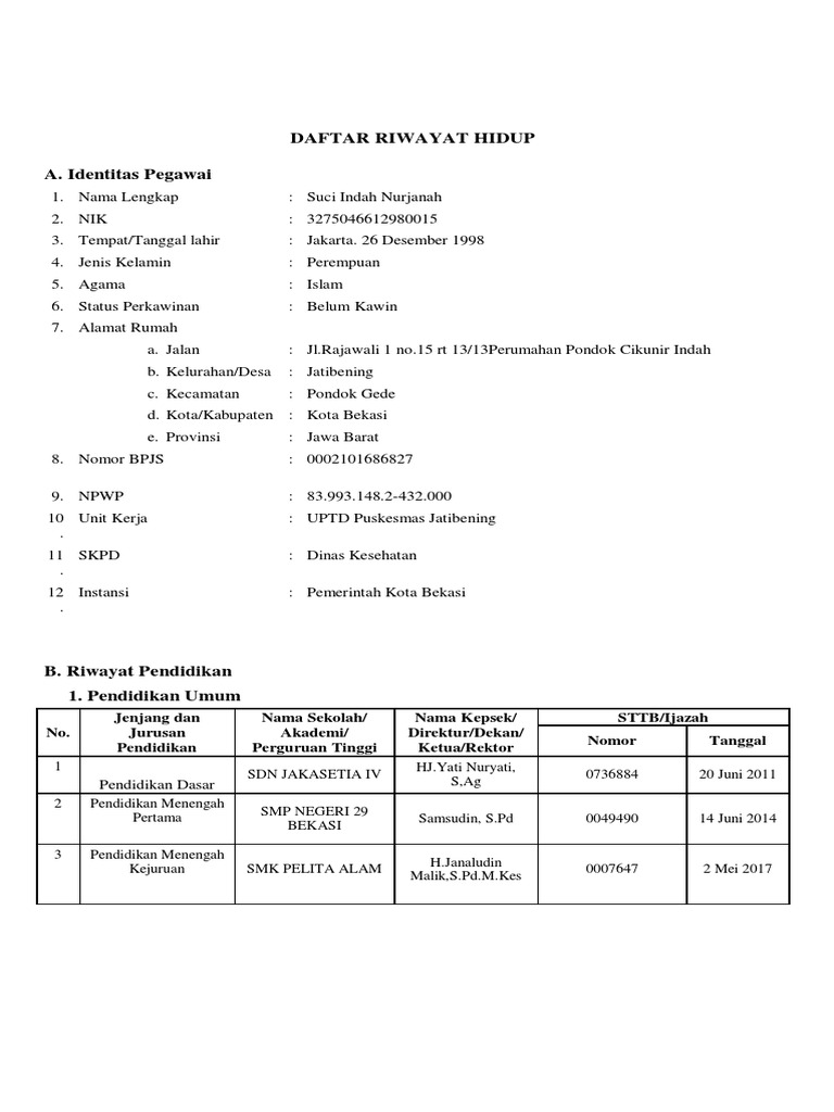 CV TKK SUCI | PDF