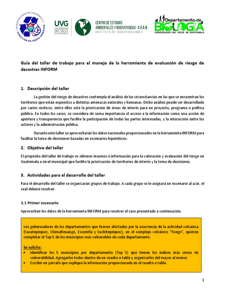 Guia Taller GRD | PDF | Riesgo | Toma de decisiones