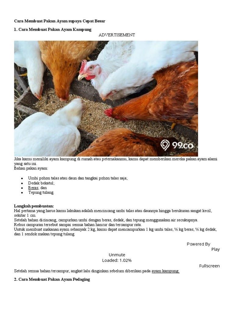 Pakan Pellet Ayam | PDF