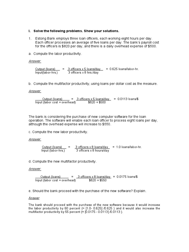 Quiz-Productivity | PDF