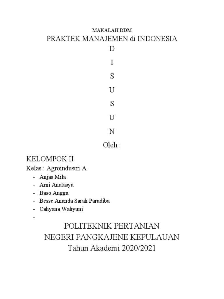 Makalah DDM | PDF