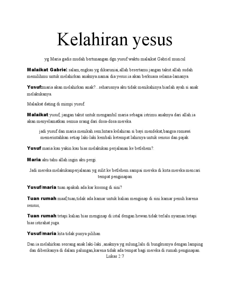 Kelahiran Yesus | PDF