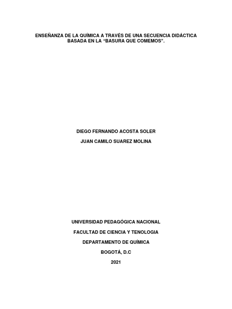 Enseñanza De La Quimica Pdf