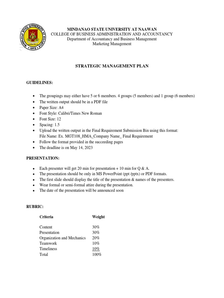 Strat Guidelines | PDF | Business