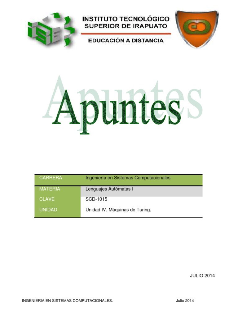 Unidad IV - Máquina de Turing | PDF Unidad IV - Máquina de Turing | PDF