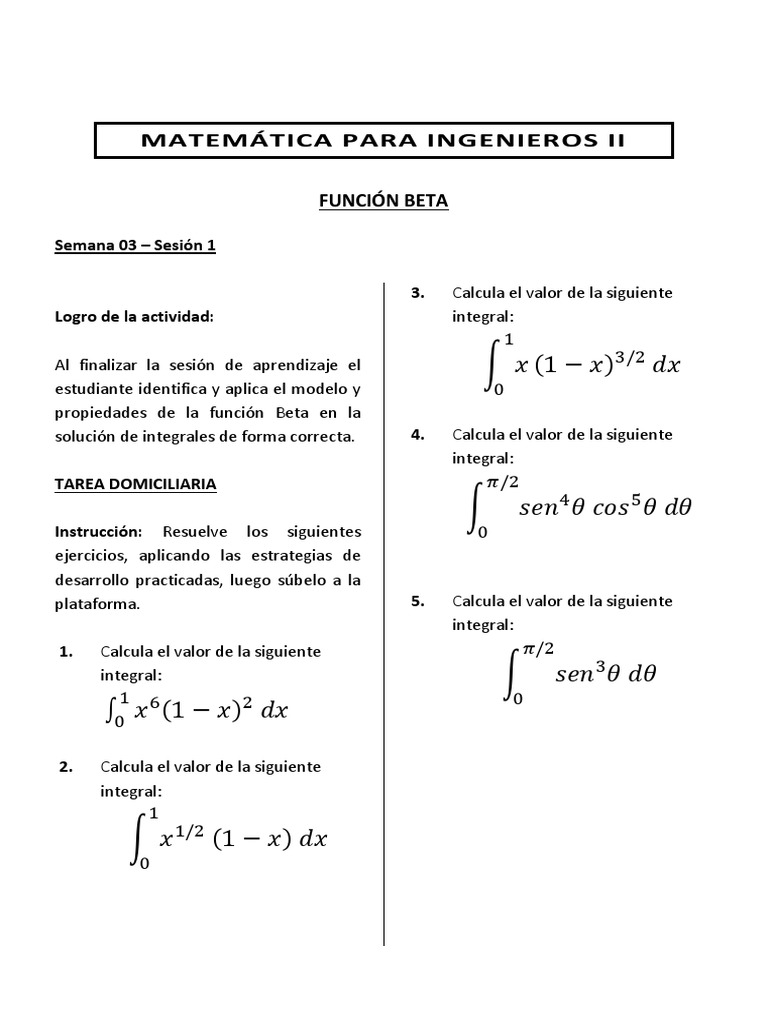 S3.s1 - TAREA FUNCION BETA | PDF