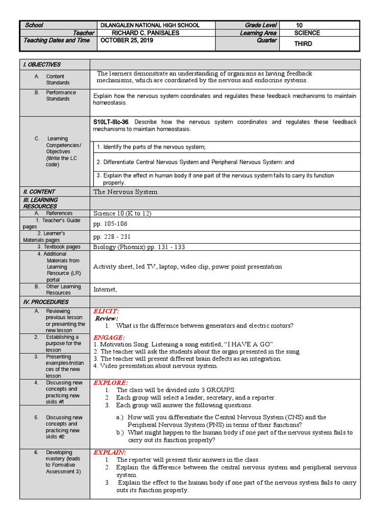 7E Lesson Plan | PDF