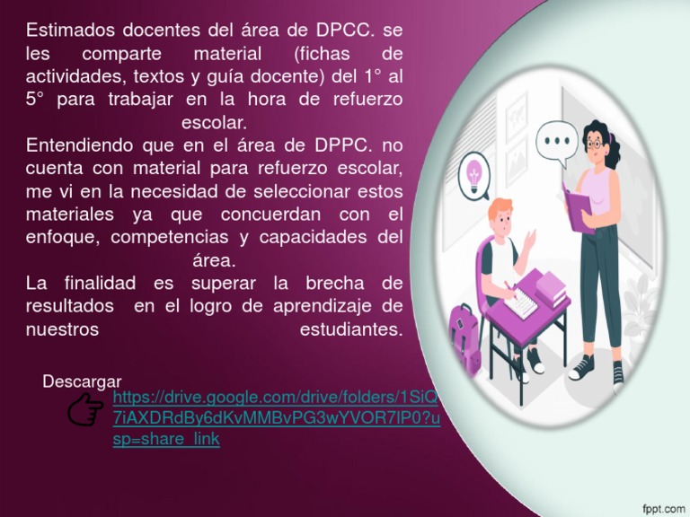 Refuerzo Escolar DPCC 1°-5° | PDF