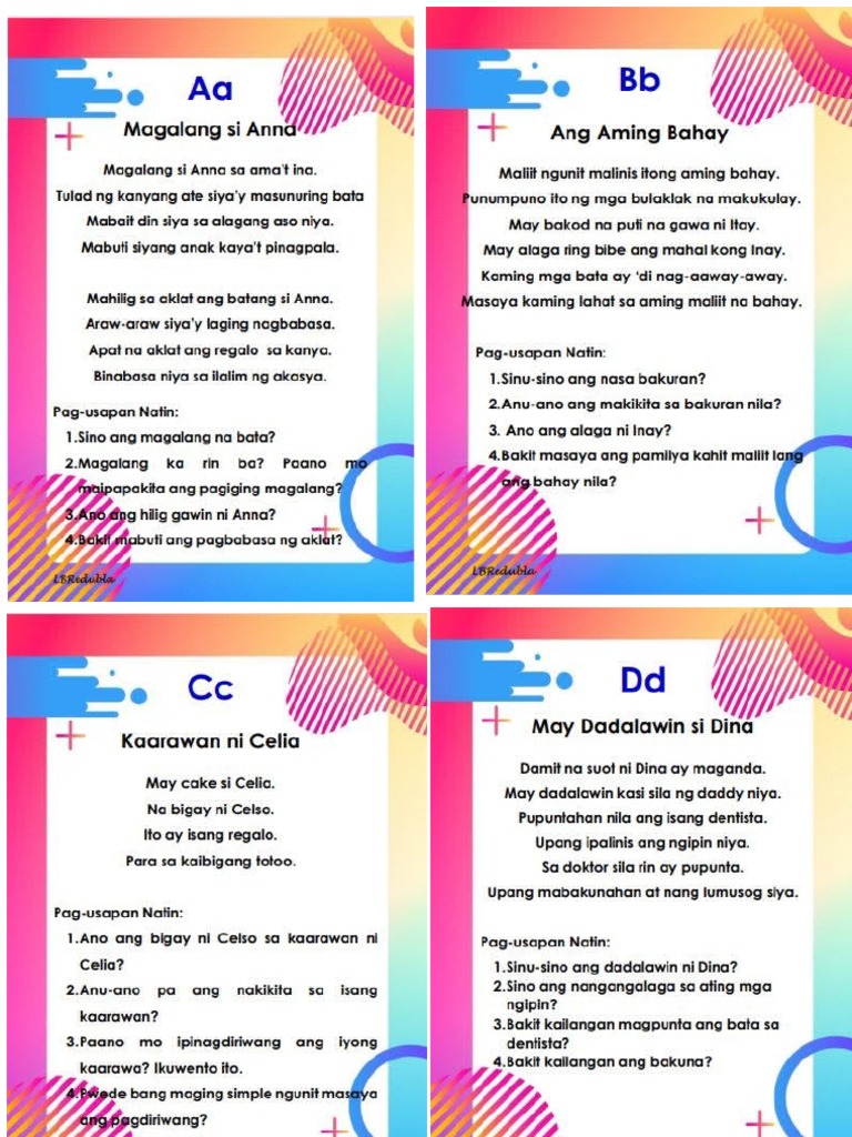 Reading With Comprehension LEtters | PDF