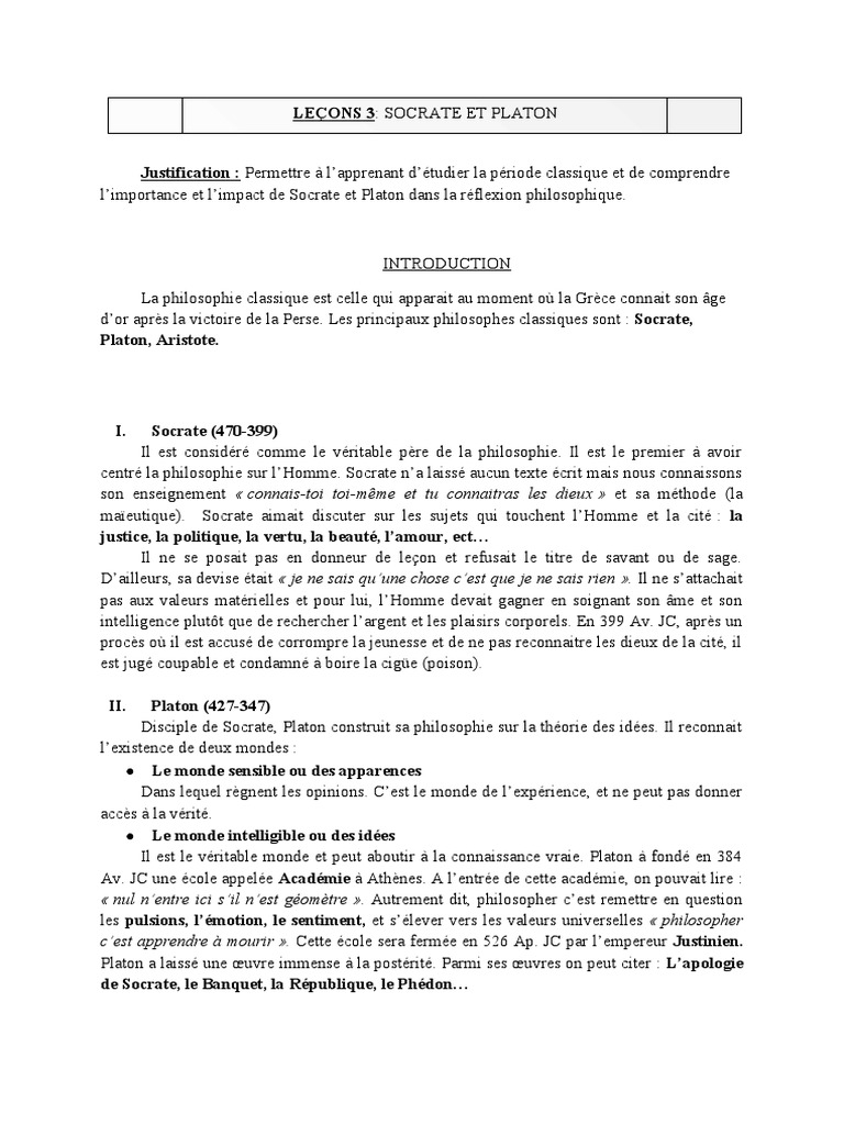 Socrate Et Platon | PDF