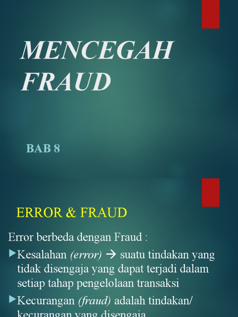 Mencegah Fraud Bab 8 | PDF