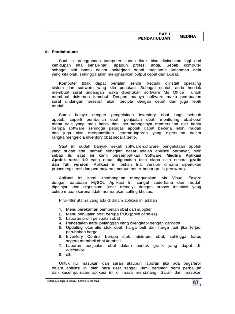 Panduan Instalasi Software Medina | PDF | Bisnis