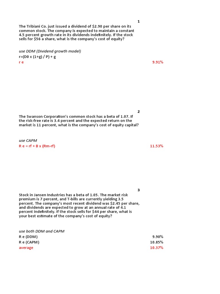Cost of Capital Calculations: A Comprehensive Example Using the ...