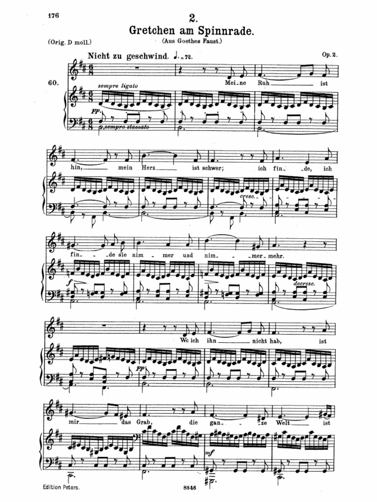 Gretchen Am Spinnrade, D.118 (Schubert) | PDF