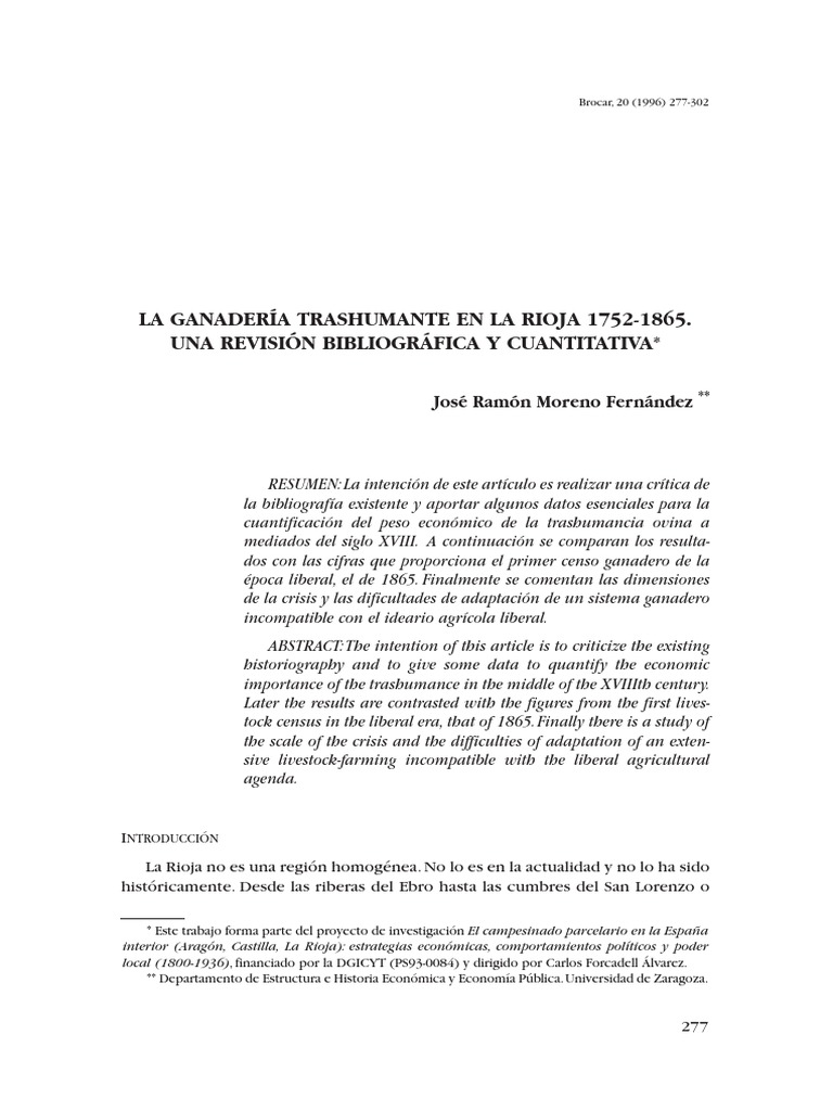 La Ganaderia Trashumante | PDF