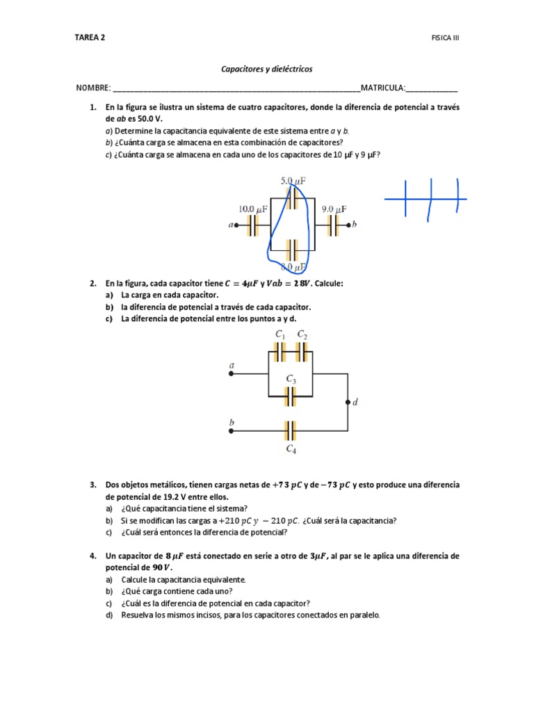 Tarea 2 | PDF | Condensador | Dieléctrico