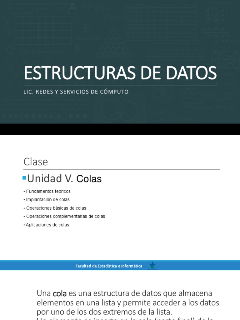 C6 Estructura de Datos Diapositivas Colas | Descargar gratis PDF | Cola ...