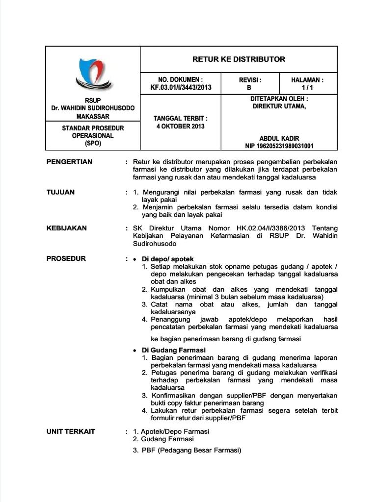 PDF Spo Retur Ke Distributor - Compress | PDF