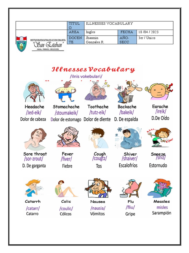 Illness 3er Año | PDF | Estudios de idiomas extranjeros