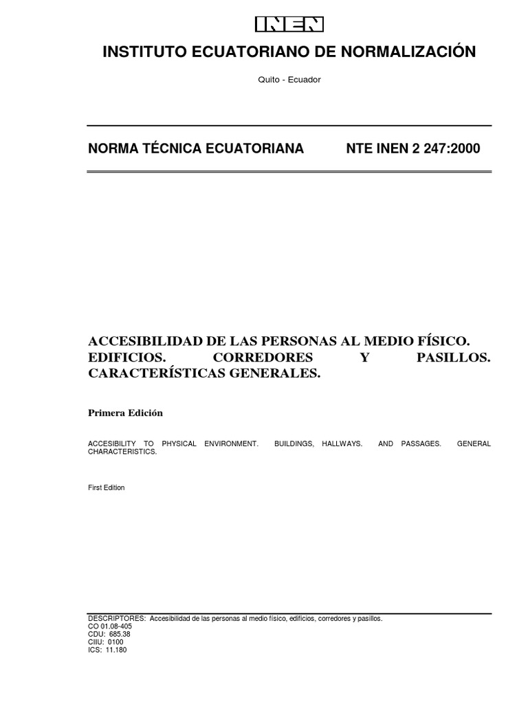 Norma-INEN_2247_CORREDORES_PASILLOS | PDF
