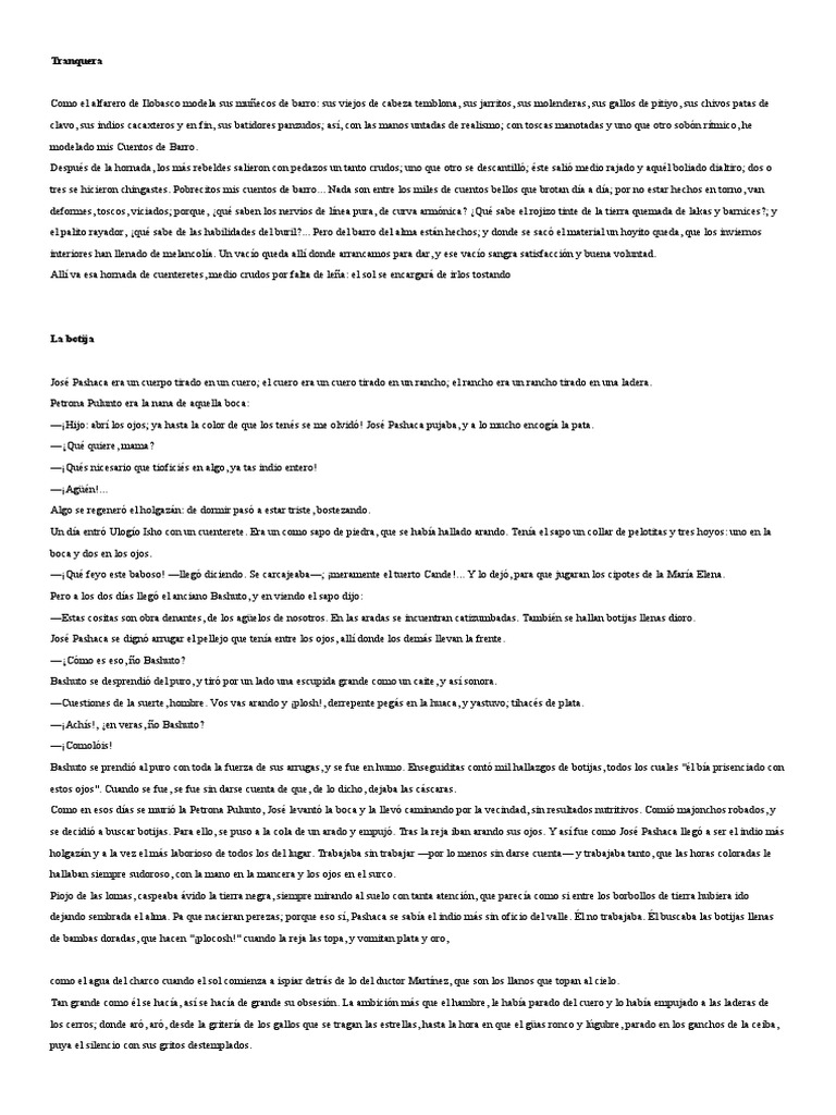 Cuentos de Barro Salarrue | PDF