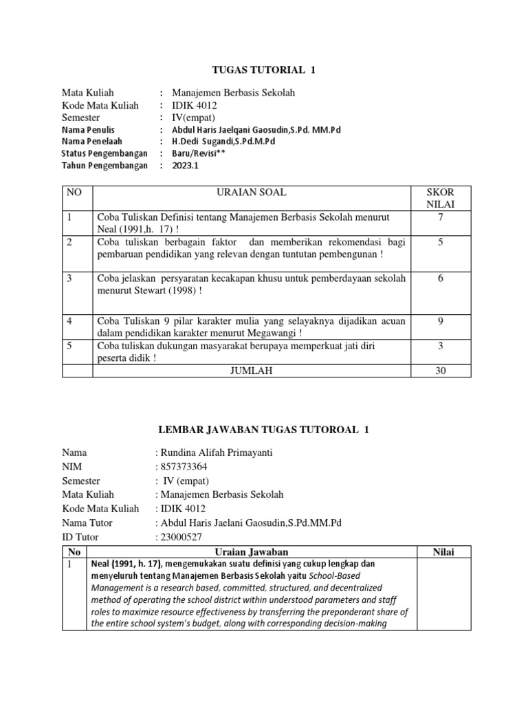 Rundina - Tugas Tutorial 1 - MBS | PDF